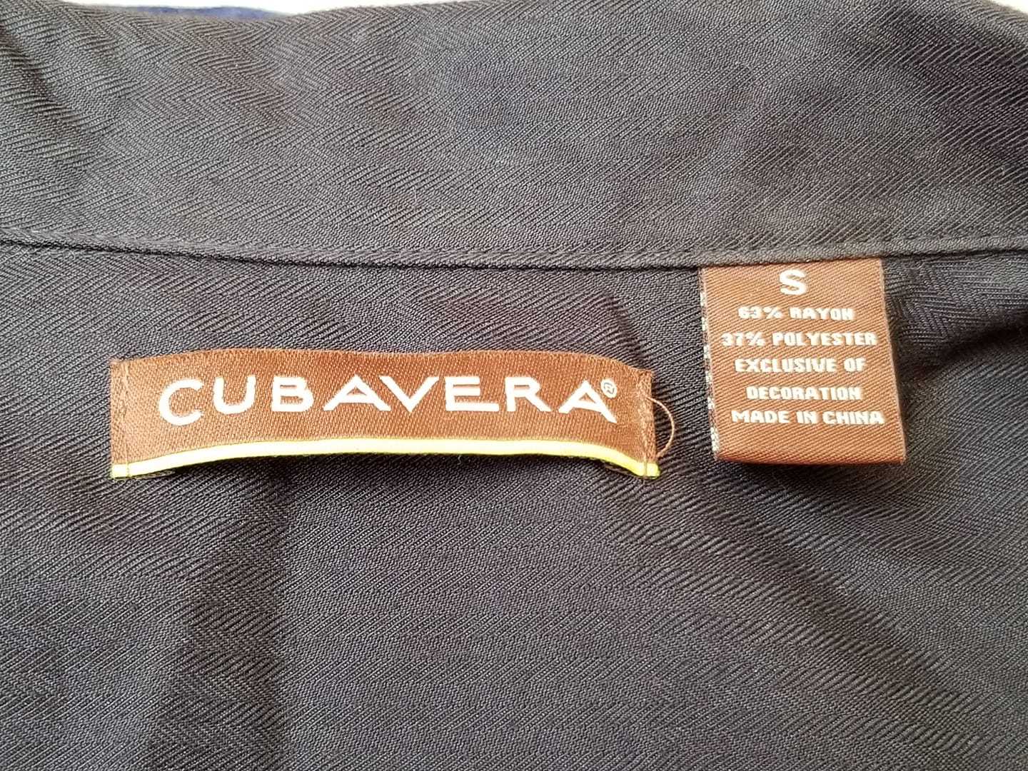 Black Cubavera Cuban Guayabera Style Size Small Men's… - Gem