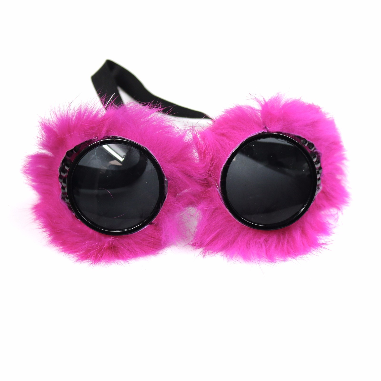 Steampunk Cybergoth Vintage Rave Cyber Goth Goggle Glasses - Fluffy ...