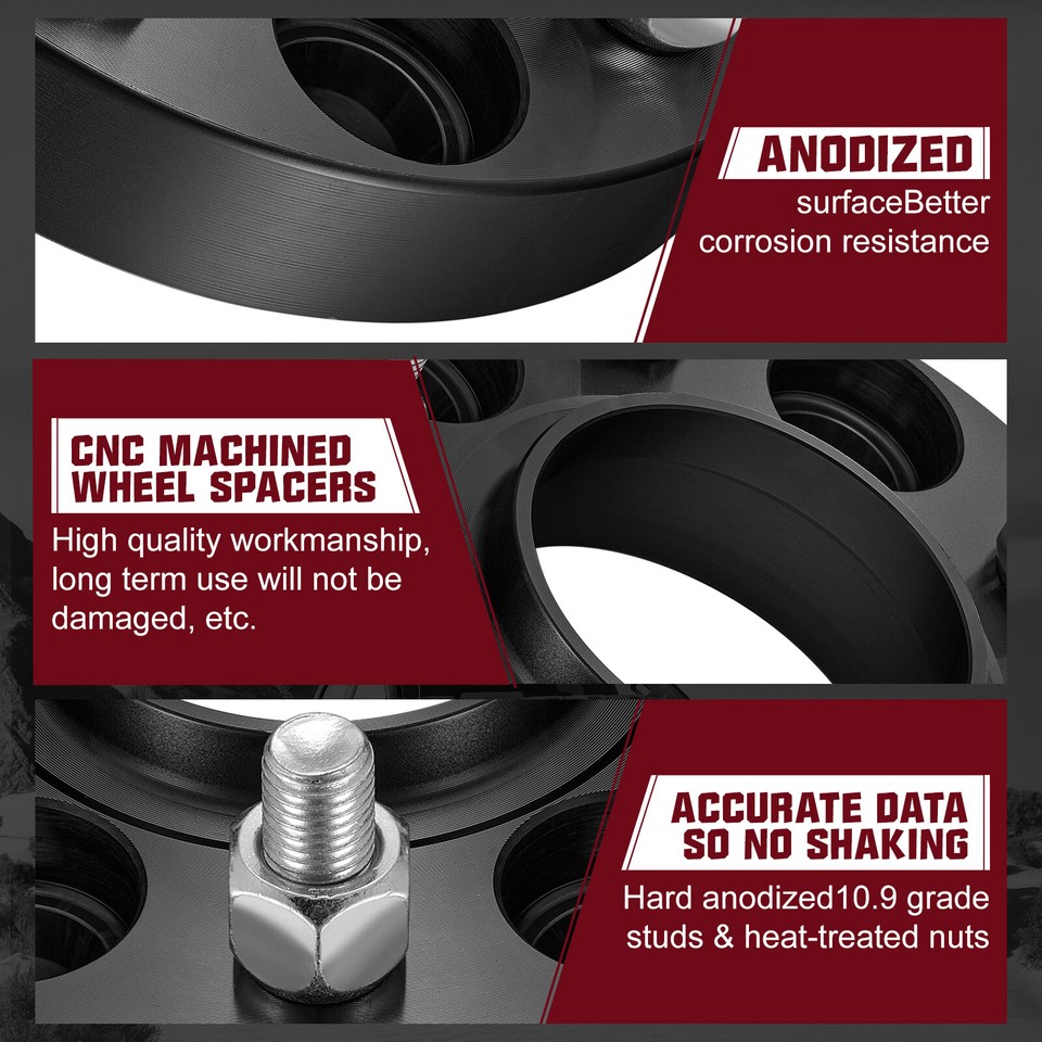 4pcs 5x114.3 Wheel Spacers | 67.1mm Hub And Wheel Centric 1" inch ...