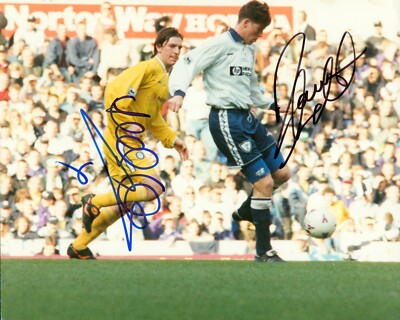 Darren Anderton & Lee Sharpe Signed 10x8 Photo Tottenham Hotspur ...