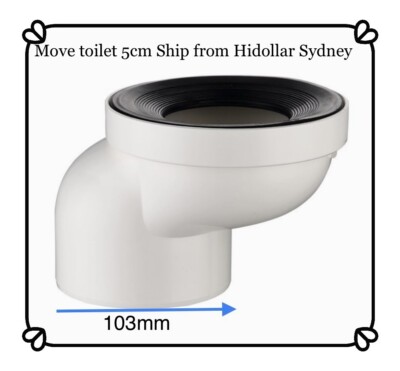 TOILET POSITION ADAPTER REPOSITION MOVING ADAPTOR OFFSET CONNECTOR ...