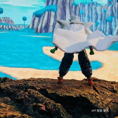 1/12 Handmade Dragon Ball Z White Wired Cape Cloak for 6" SHF Piccolo ...