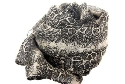 Women's Fashion Python Print Lightweight Polyester Scarf Grey Scarves ...