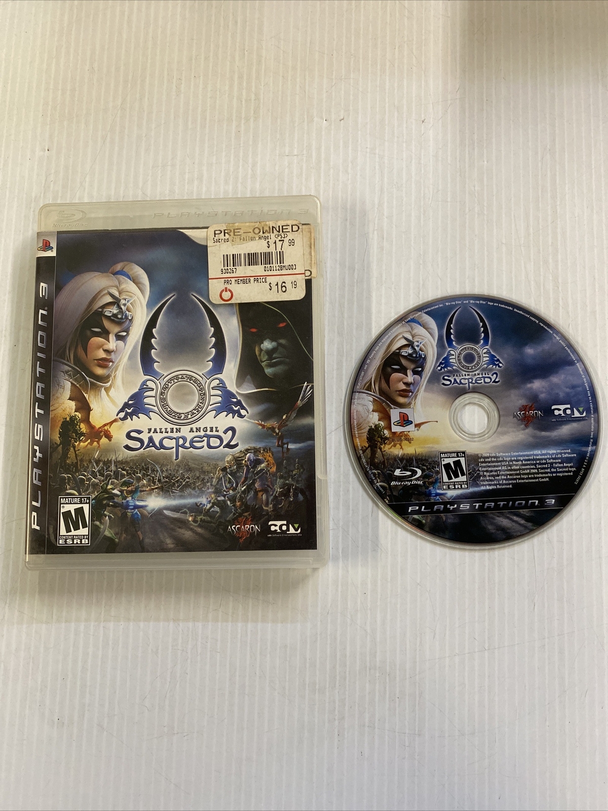 Sacred 2 Fallen Angel Video Game PS3 Playstation 3 2 Two 2009 Ascaron ...