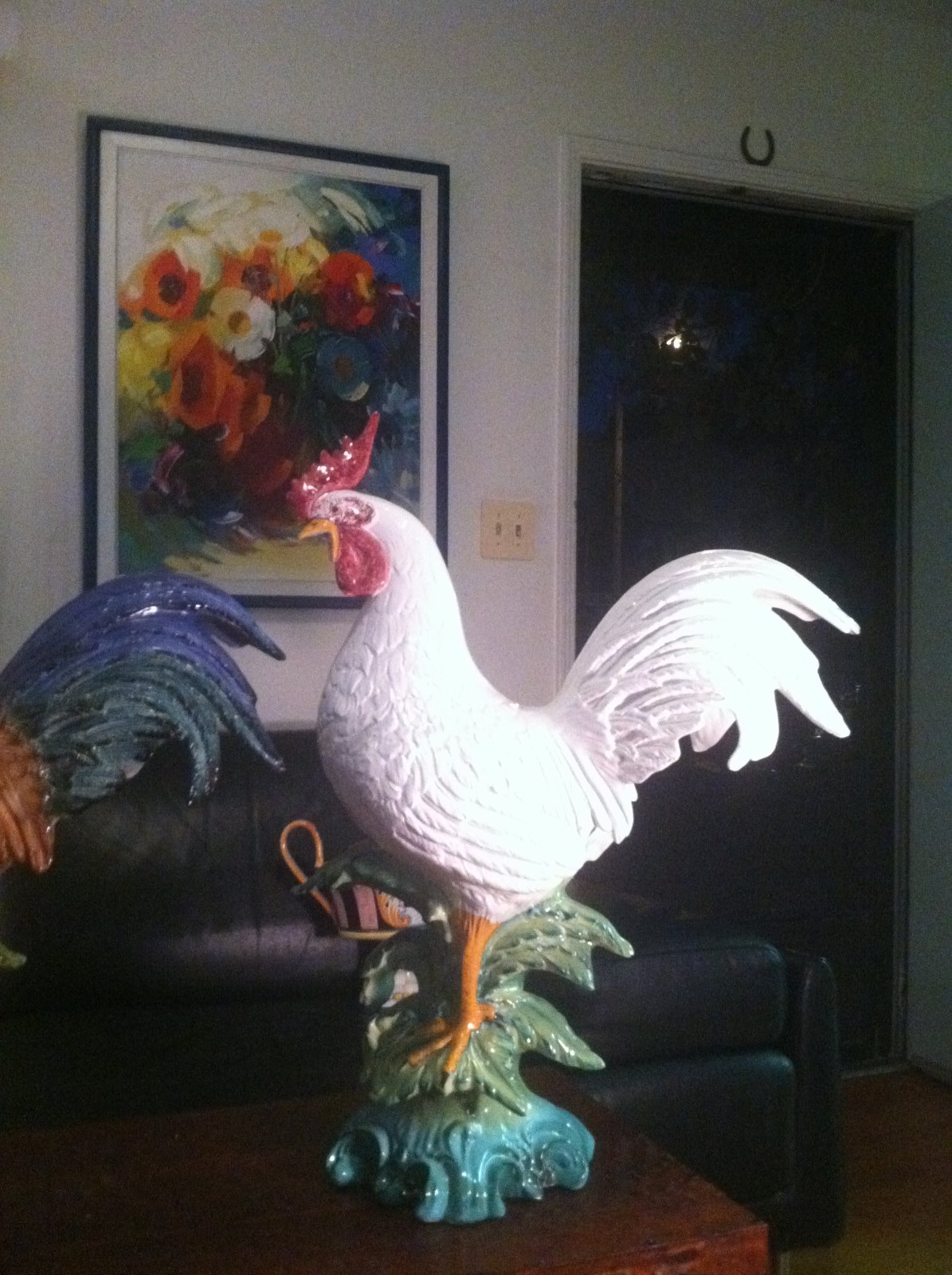 LAST ONE !!!!!INTRADA Italian Ceramic Large Colored Rooster. made in ...