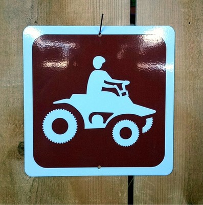 ATV OHV Quad Recreation Symbol Highway Route Sign | eBay
