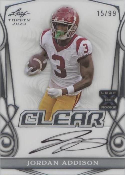 2023 Leaf Trinity - Clear Auto Jordan Addison #CA-JA1 Silver Foil /99 ...