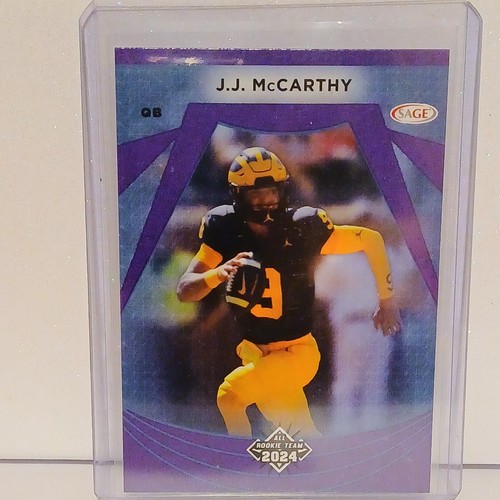 2024 SAGE JJ McCarthy Purple All-Rookie Team #111 Wolverines / Vikings ...