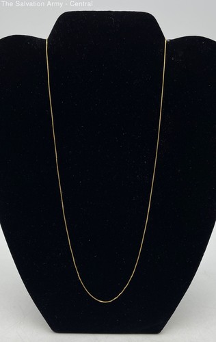 Modern 10K Yellow Gold Fine Jewelry Spring Ring Minimalist Box Chain ...