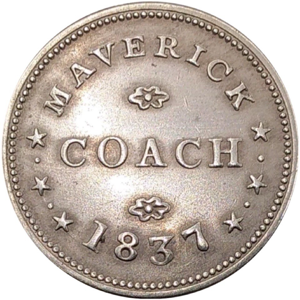 (1837) Boston MA HT 172gs (R-3) Maverick Coach Hard Times Token | eBay