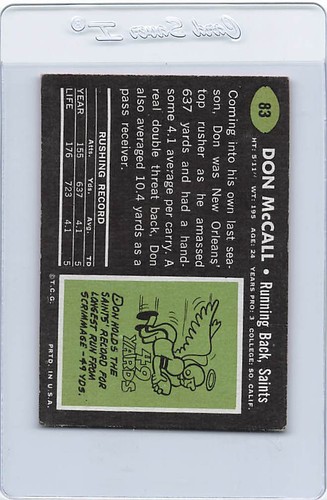 1969 Topps #83 Don McCall Saints EX/MT *DA-D7186 | eBay