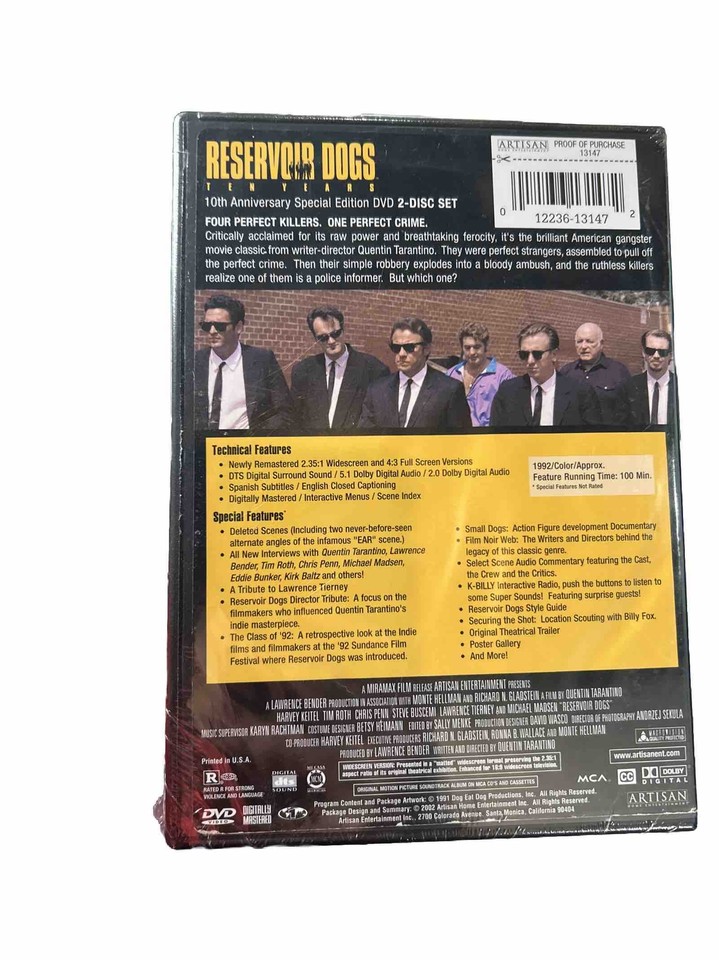Reservoir Dogs (DVD, 2003, 10th Anniversary Edition - Generic Cover) | eBay