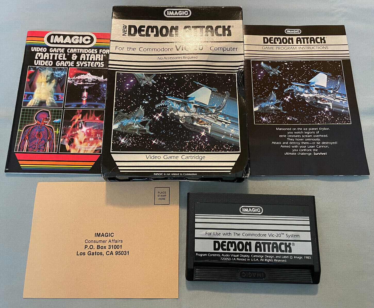 Demon Attack 1983 Commodore VIC 20 Computer Video Game Cartridge ...