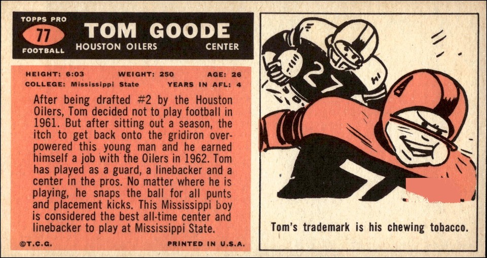 1965 Topps #77 Tom Goode | eBay