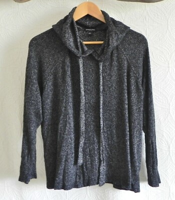 Kenneth Cole Pullover Hoodie Boxy Raglan/Long Sleeve Drawstring Tie ...