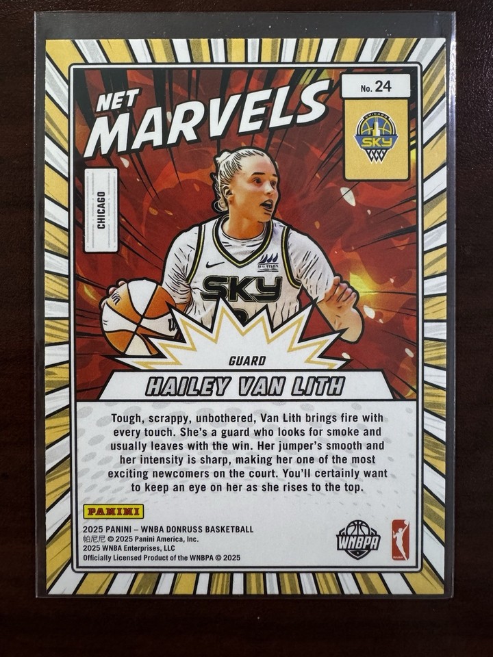 2025 Donruss WNBA Net Marvels #24 Hailey Van Lith (RC) - Chicago Sky | eBay