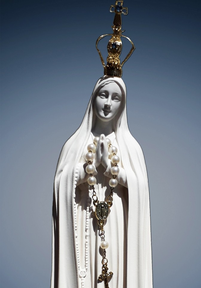 Our Lady of Fatima Virgin Mary resin statue ornament Catholic | eBay