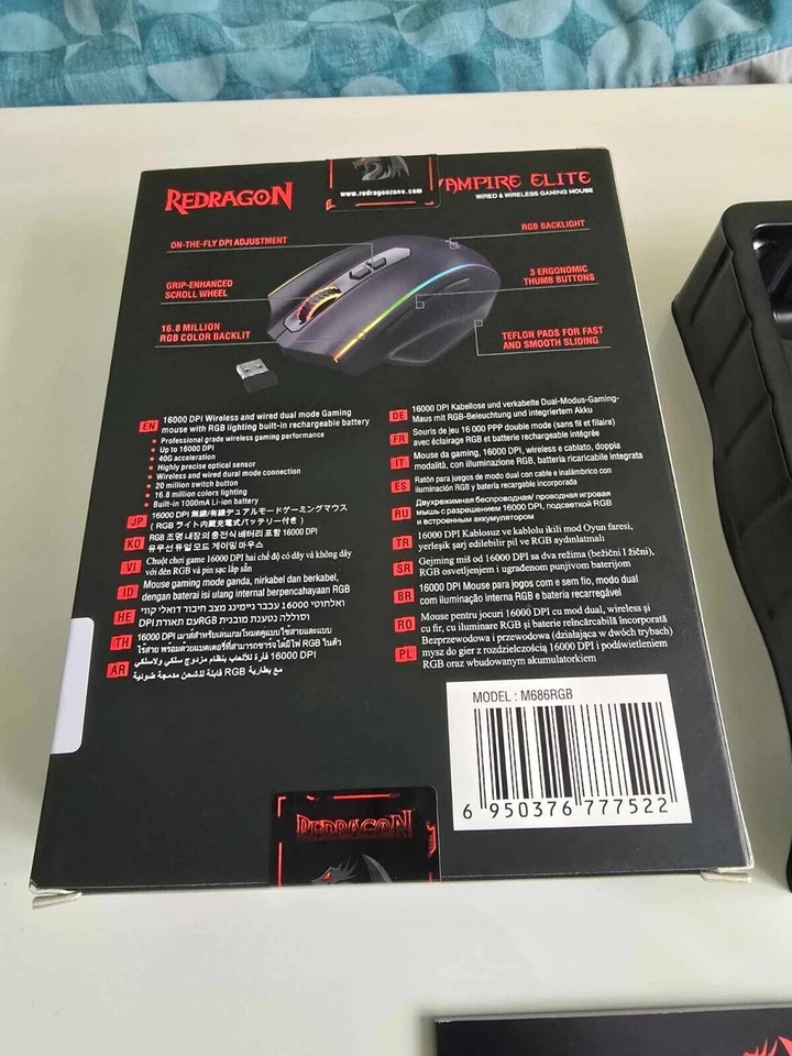 Redragon M686 Vampire Elite Wireless Mouse Boxed Complete | eBay UK