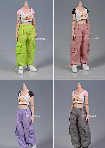 1/6 Scale Casual Loose Pants Short Tops Fit 12'' Female PH TBL Figure ...