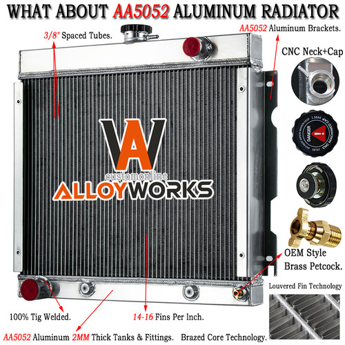 For 1970-1972 Dodge Dart;Plymouth Duster Valiant 5.9L Big Block 4 Row ...