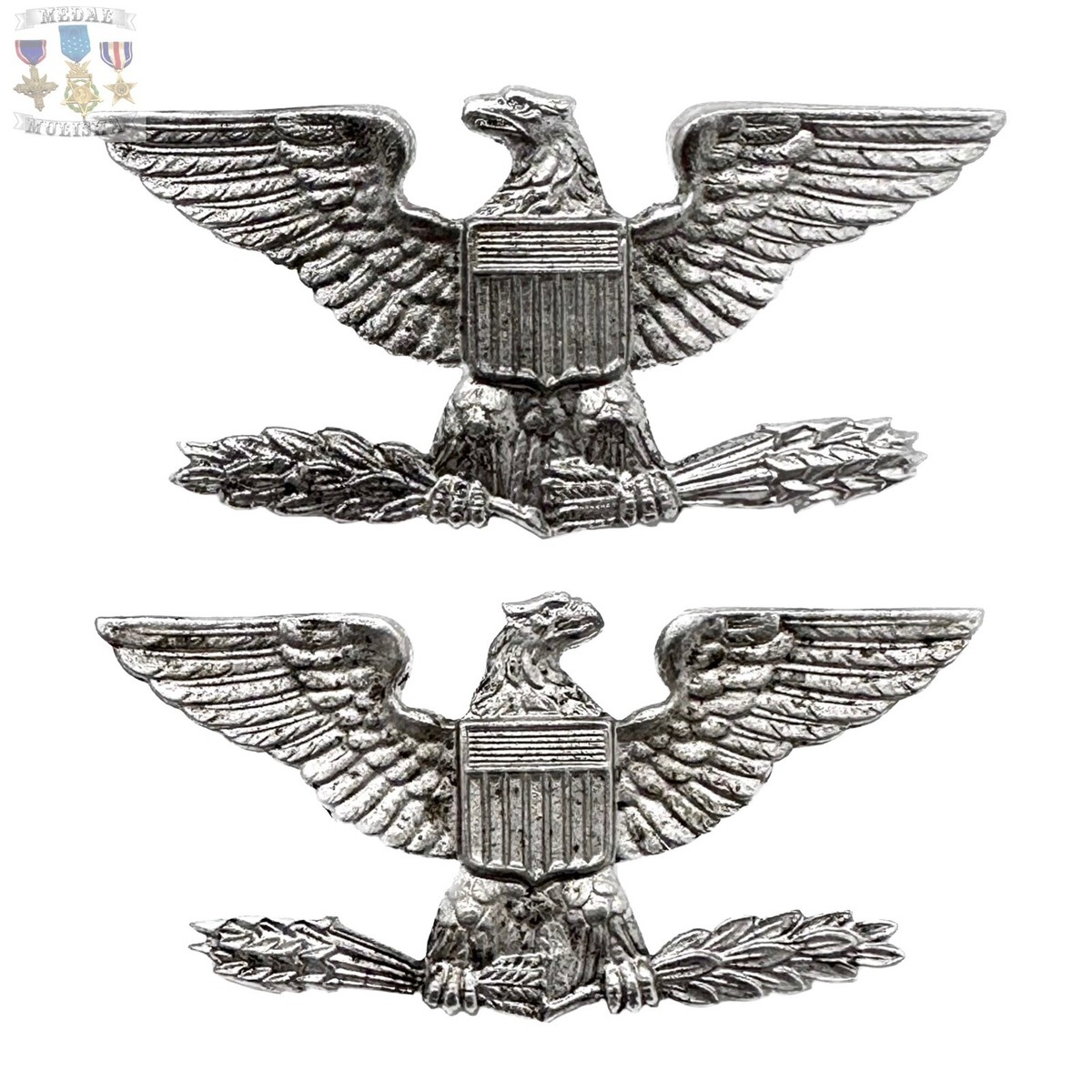 U S Army Colonel Eagle Insignia US Army AGSU Officer Cap Device