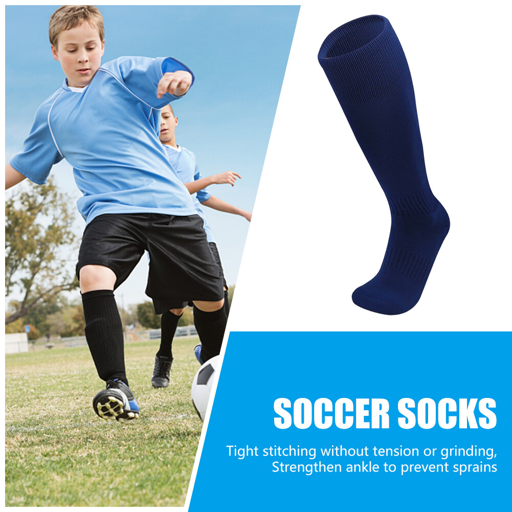 Calf Socks Knee Length Leg Brace Socks Thickening Breathable (blue ...