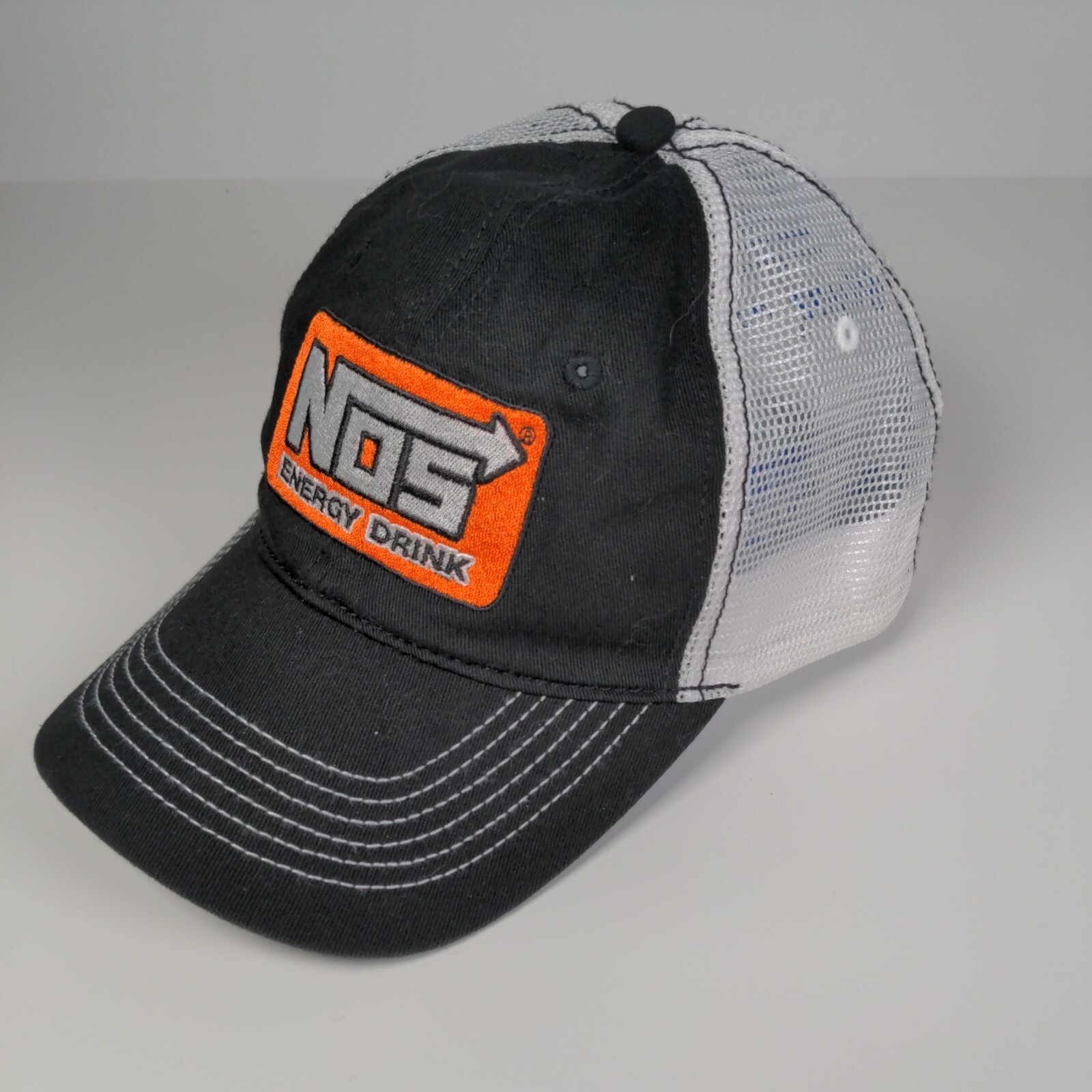 NOS Energy Drink Trucker Hat Mesh Back Strap Adjustab… - Gem