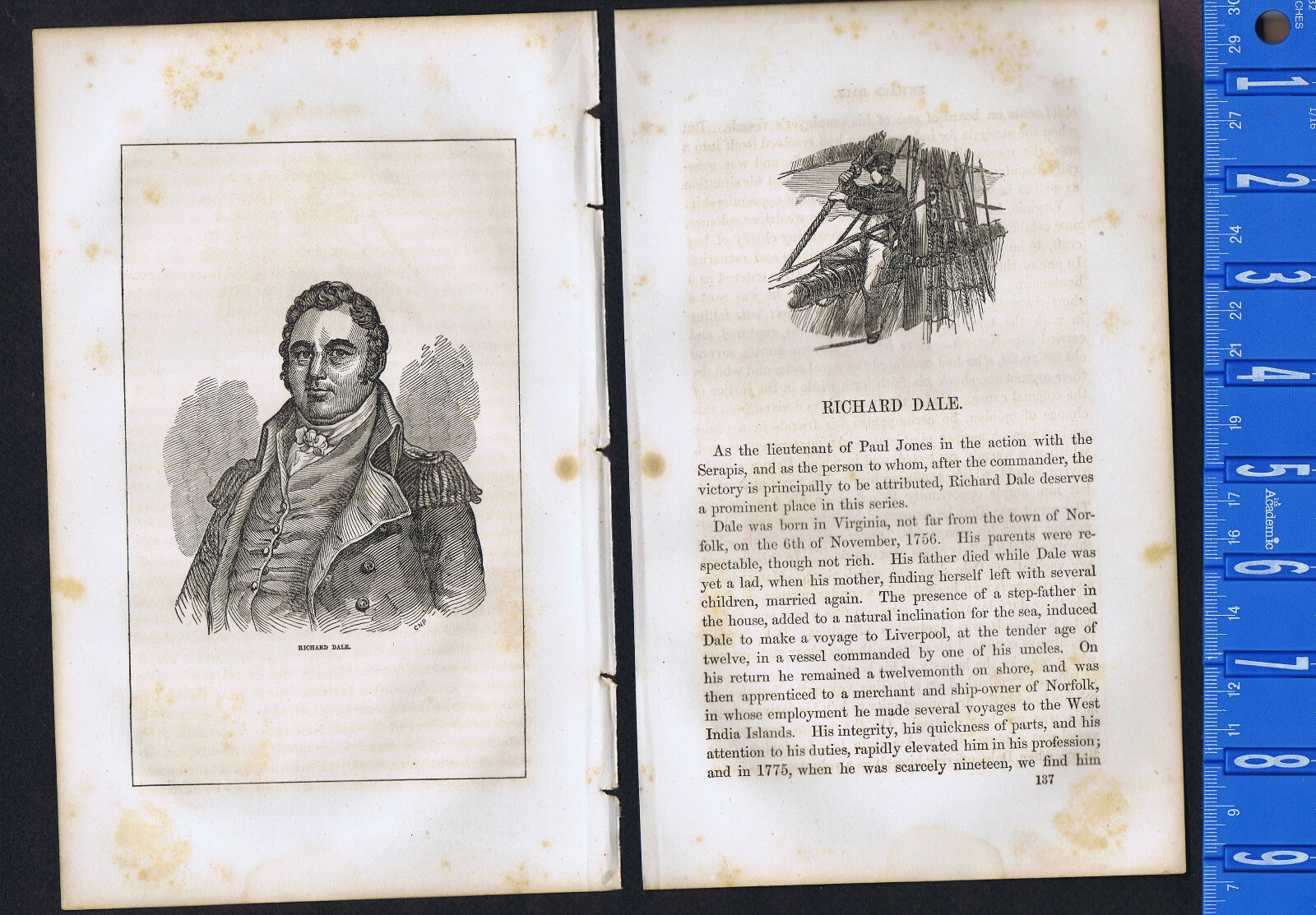 Commodore Richard Dale- American Revolution Continental Navy - 1857 ...