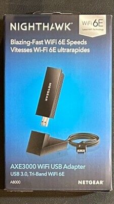 NETGEAR Nighthawk WiFi 6E USB 3.0 Adapter (A8000) - AXE3000 WiFi USB ...