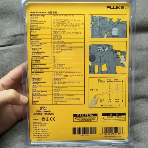 Fluke 59 F59 Mini Handheld Laser IR Infrared Thermometer Gun 0~525°F ...
