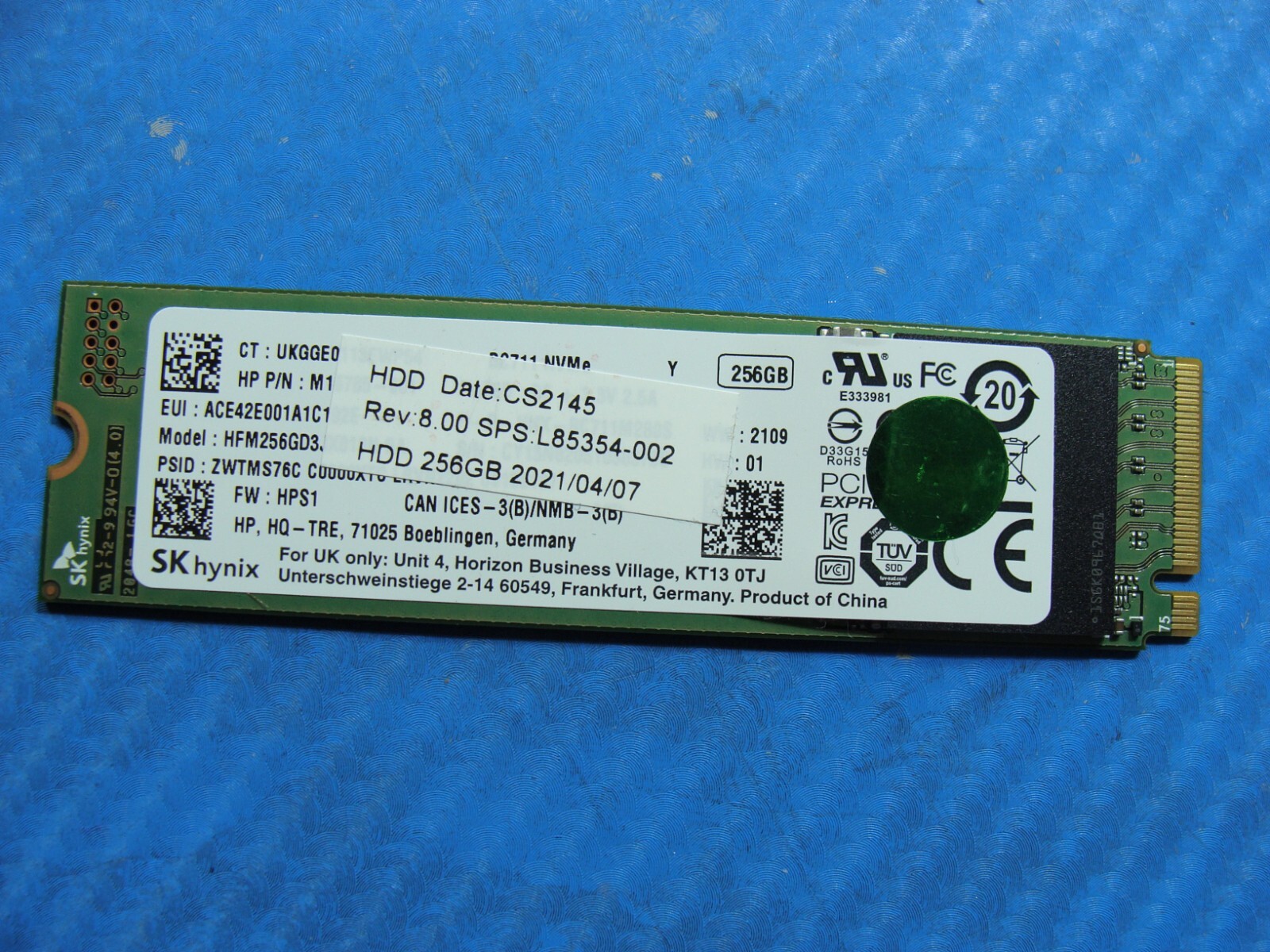 HP 850 G7 SK Hynix 256GB SSD Solid State Drive NVMe M.2 L85354-002 | eBay