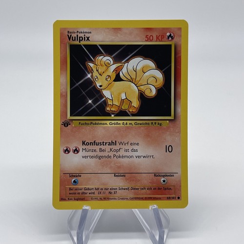 1st Edition Vulpix 68/102 - NM Near Mint - German Base Set Pokemon Card ...