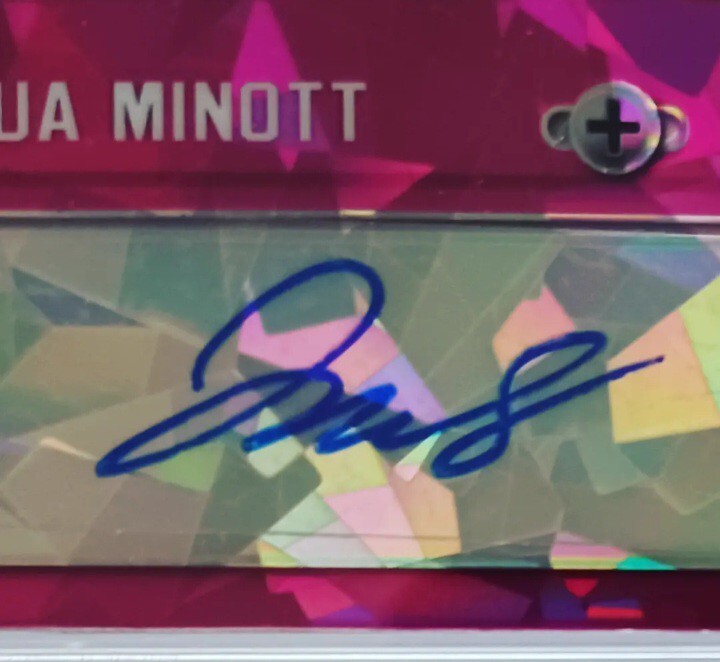 PSA 10 - JOSHUA MINOTT 4/15 Auto 2021 Leaf Metal FIRST ROUND BOUND ...
