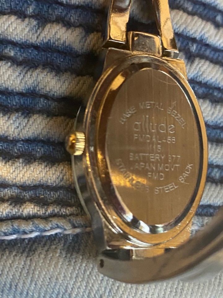 VTG Allude Diamond Ladies Silver Tine Bypass Metal Band Watch | eBay