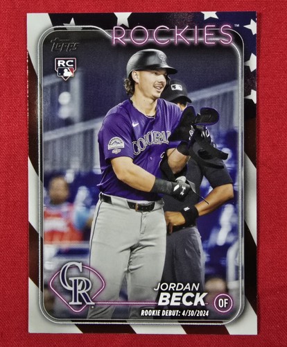 2024 Topps Update JORDAN BECK Rookie Debut RC #US198 Independence Day ...