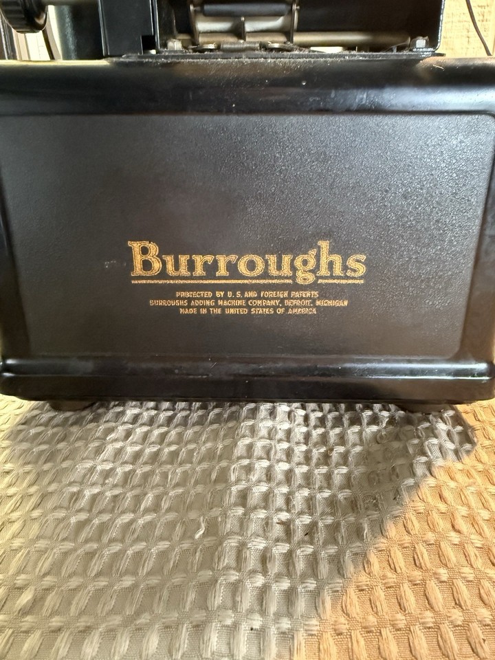 Vintage Burroughs Adding Machine Manual Crank Calculator Works Antique ...