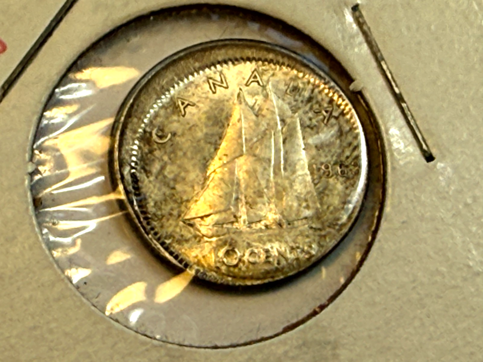 1963 Canadian 10 Cents ERROR- OFFCENTER | eBay