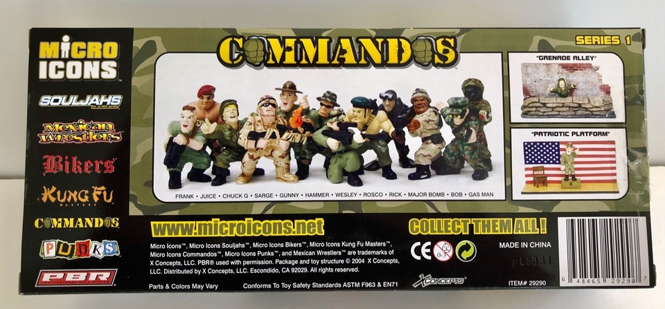 Micro Icons Commando Maga Pack - the 4 military army men figures - 1 3/ ...