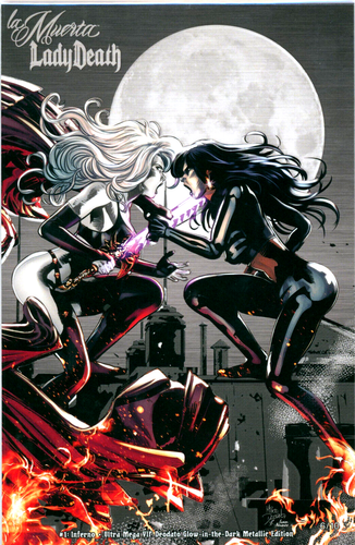 Lady Death La Muerta Inferno #1 Deodato Ultra Mega VIP Glow Metallic ...