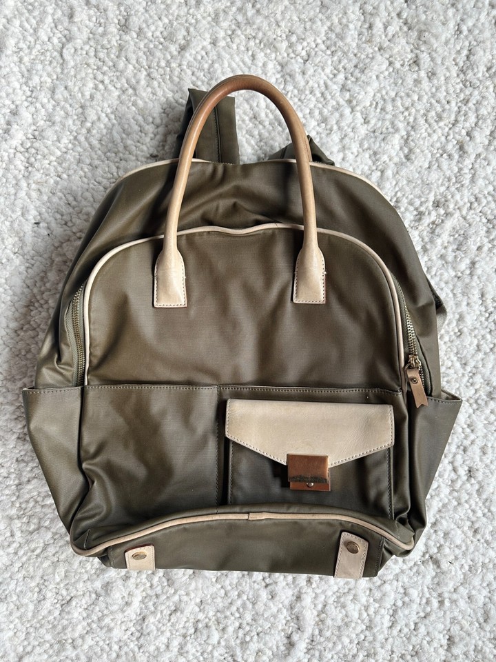 India Hicks Bag/Backpack with Computer compartment. Leather/Canvas. New ...