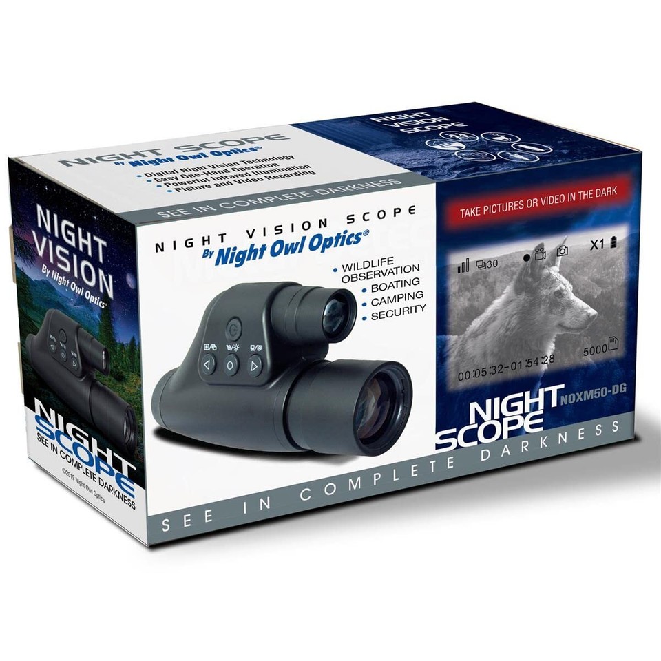 Night Owl Optics Night Scope, 3-Power Night Vision Monocular Camera for ...