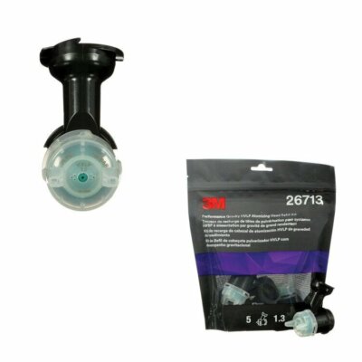 3M 26713 Green 1.3 Performance Gravity HVLP Atomizing Head Refill Kit-5 ...