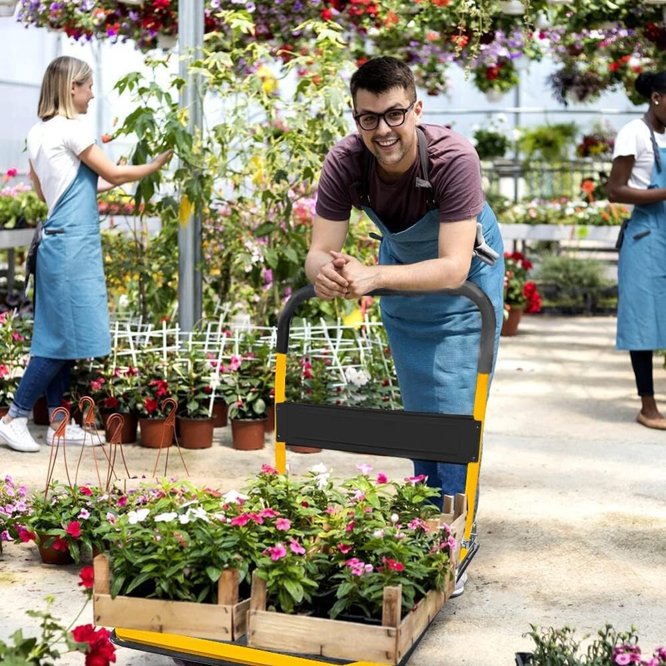 ( USED ) Folding Hand Truck Dolly Cart Wheel Luggage Cart Trolley ...