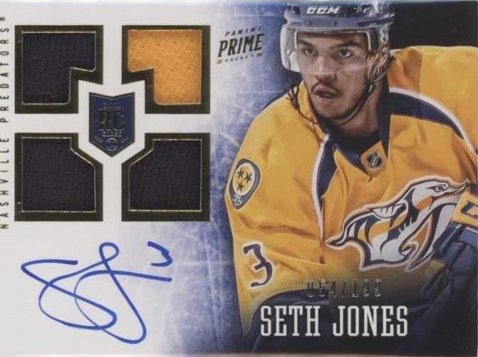 2013-14 Panini Prime - Rookie Patch Autograph Seth Jones #157 /199 (AU ...