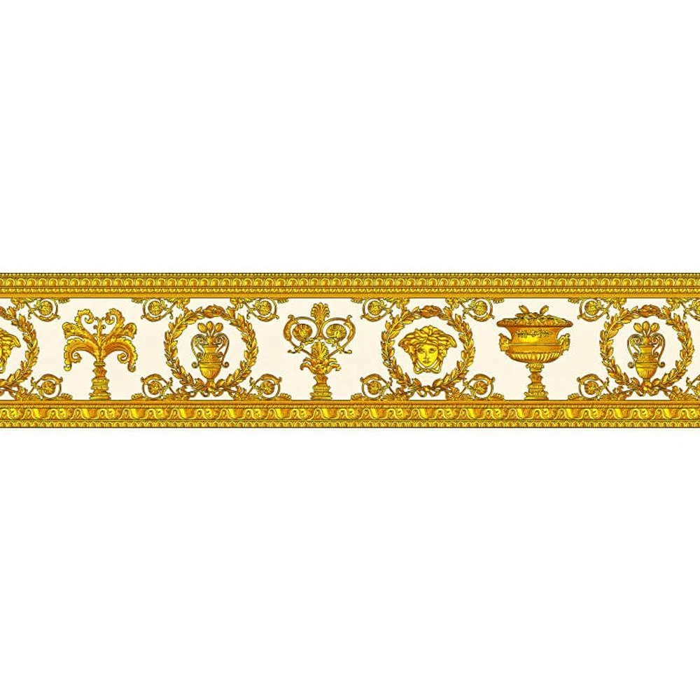 Gold Versace Logo Border