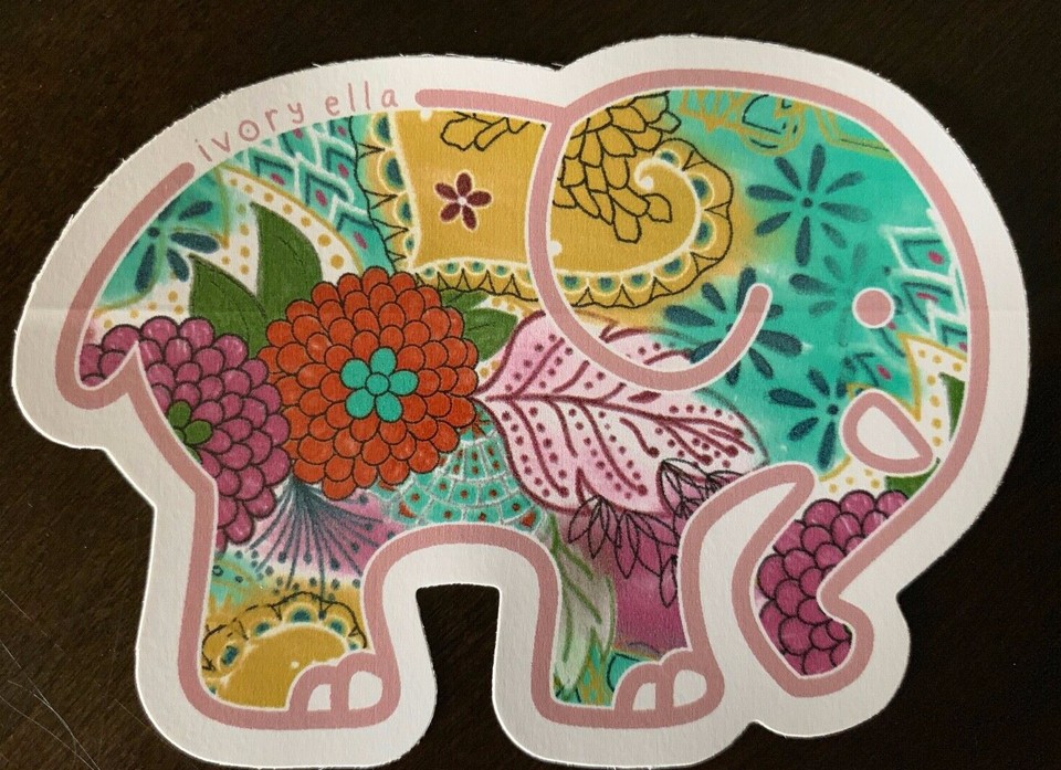 NEW Ivory Ella Colorful Flowers Sticker Decal | eBay