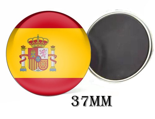 MAGNET badge drapeau PAYS ESPAGNE ESPAGNOL catalan Madrid Barcelone ...