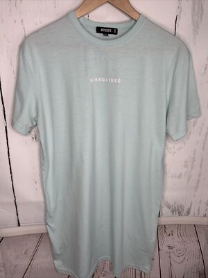 Missguided Basic Missguided Slogan Mini T-Shirt Dress Mint Size 8 | eBay