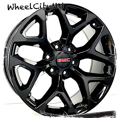 20" Snowflake 5668 SFO Replica Black OE Rims fit 2024 GMC Canyon Yukon ...