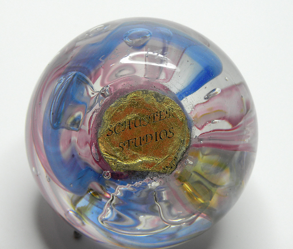 Ron Schuster Studio paperweight Signed SGS 172 w/ Schuster sticker | eBay